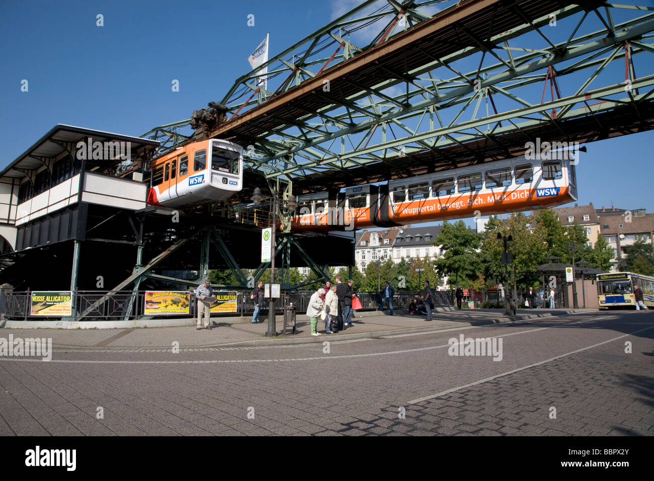 Wuppertaler Schwebebahn Suspension Railway Wuppertal Germany Stock ...