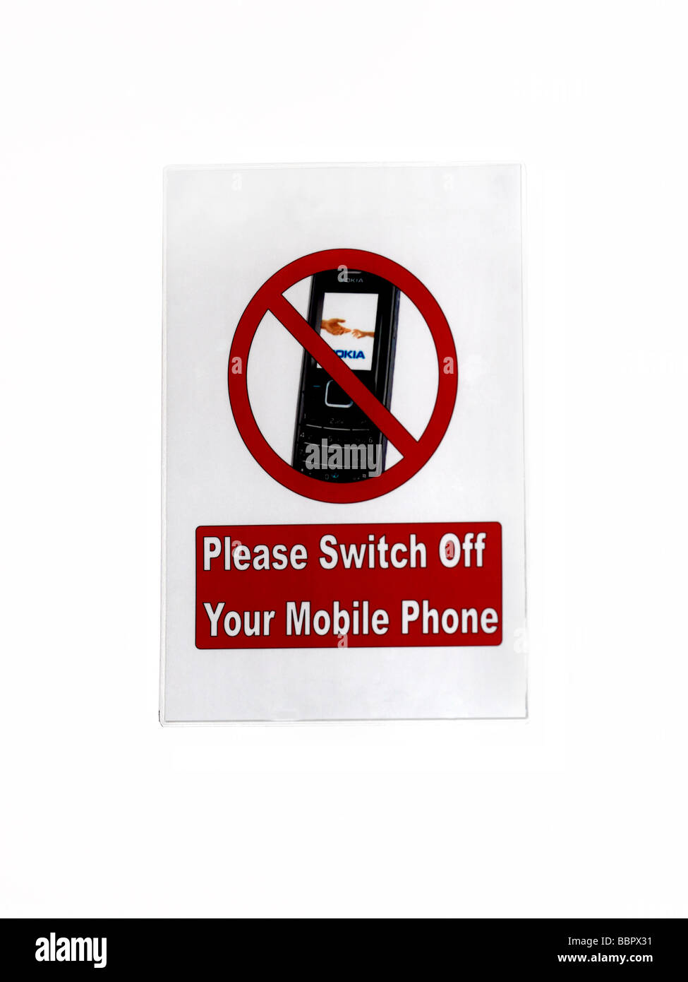 Swith off your Mobile Phone Sign Stock Photo - Alamy