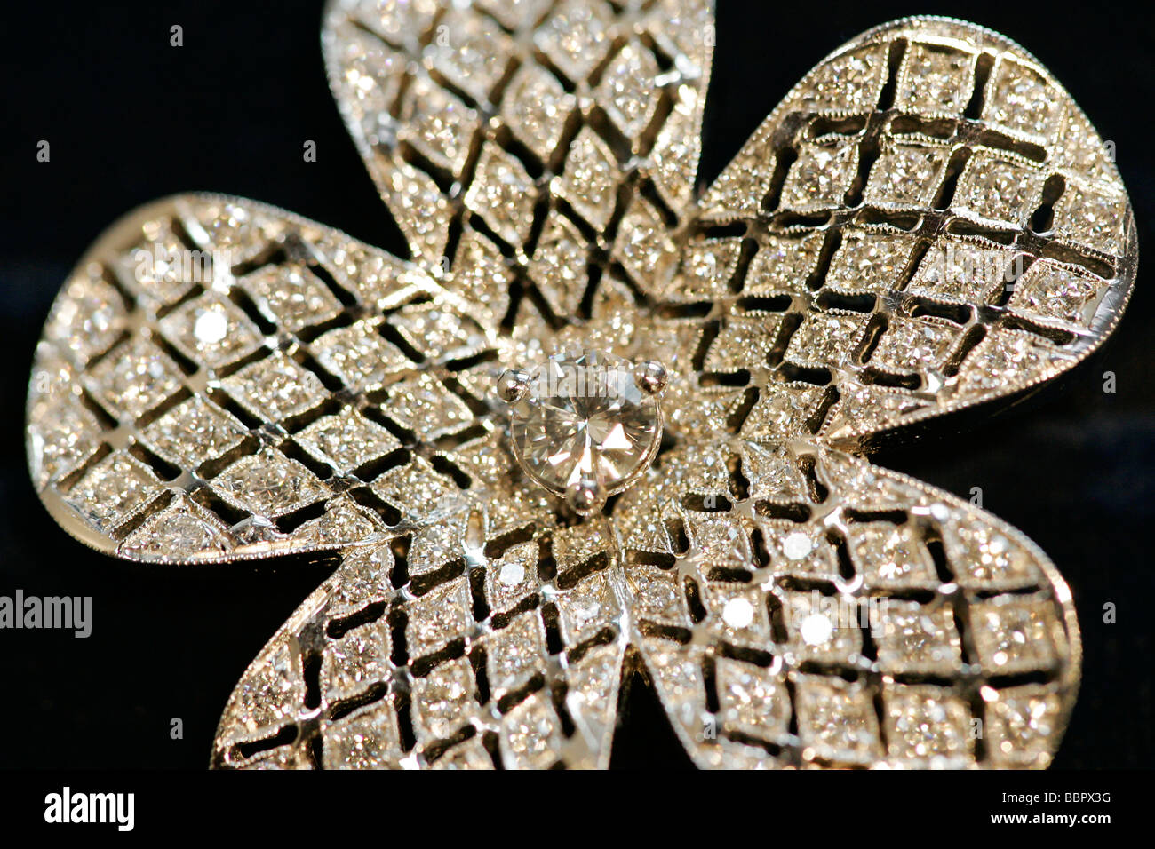 DIAMOND BROOCH, 'GASSAN DIAMONDS', AMSTERDAM, NETHERLANDS Stock Photo ...
