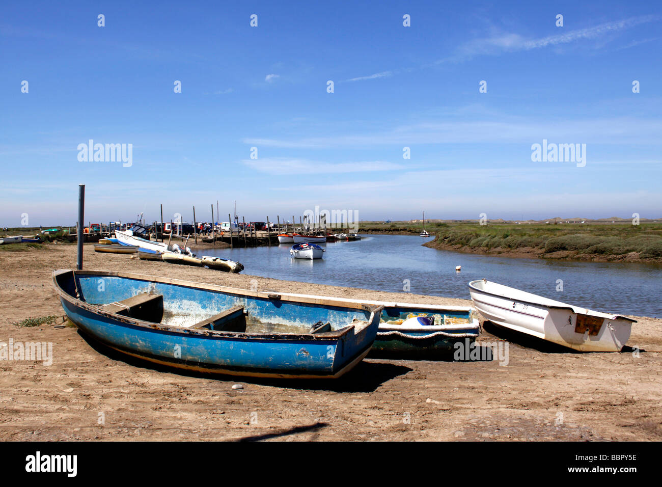 THE CREEK AND BACKWATER AT MORSTON QUAY IN NORTH NORFOLK. UK Stock ...