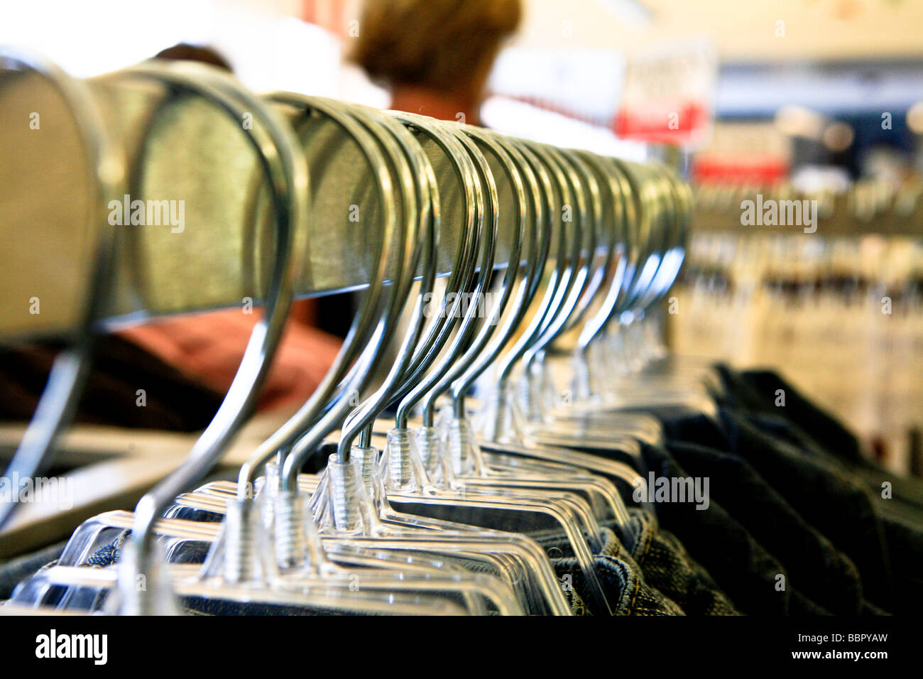 Coat hangers line hi-res stock photography and images - Alamy