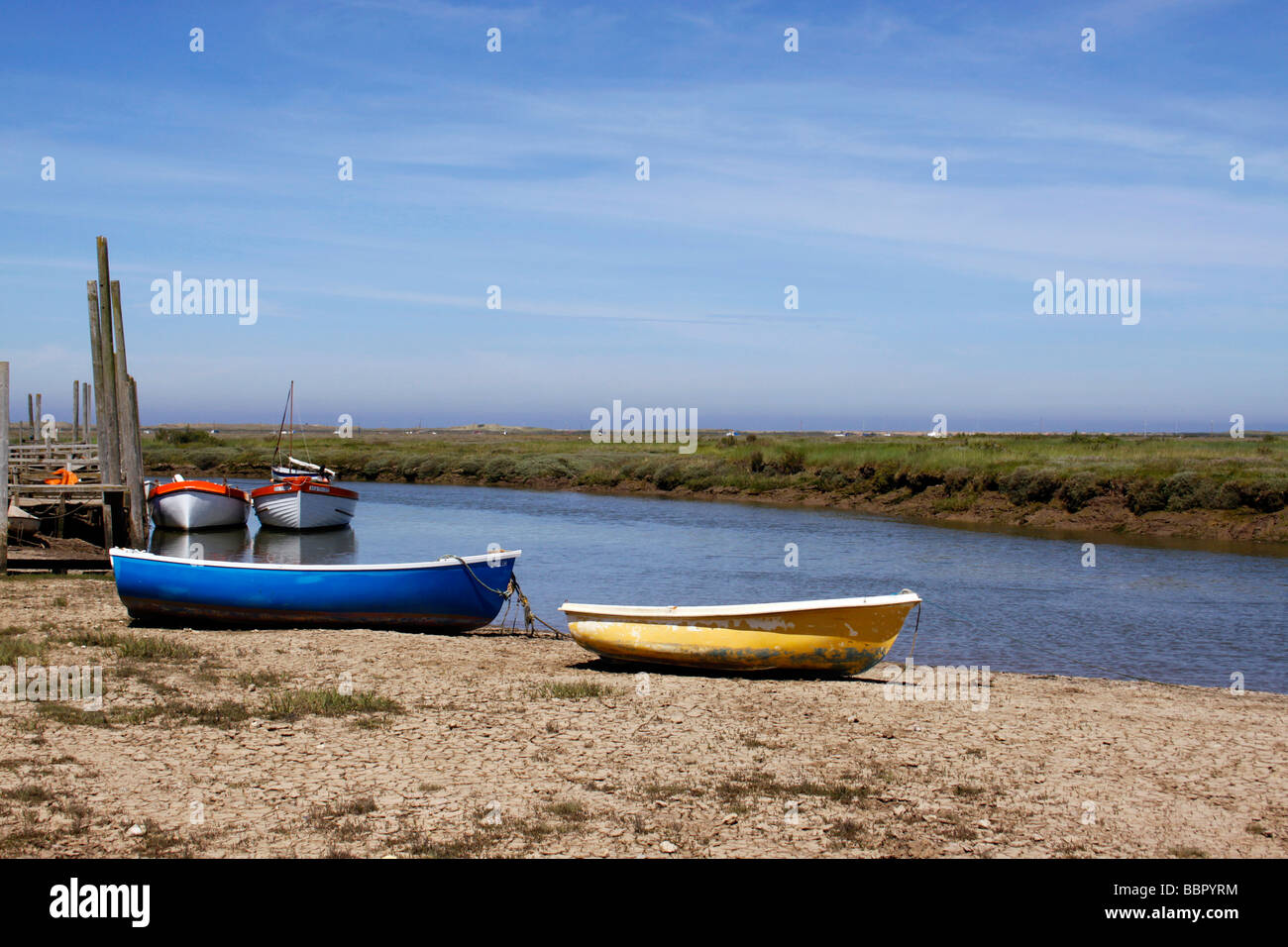 THE CREEK AND BACKWATER AT MORSTON QUAY IN NORTH NORFOLK. UK Stock ...