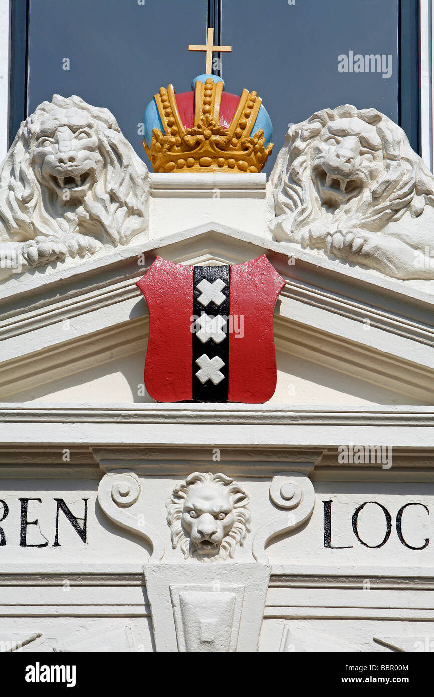 THE THREE CROSSES, EMBLEM OF THE CITY OF AMSTERDAM, NETHERLANDS ...