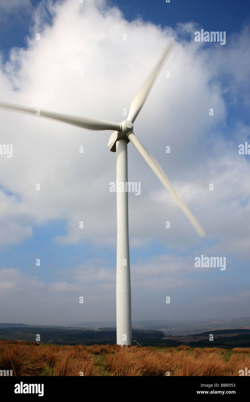Wind Turbine Resolven Wales UK Stock Photo - Alamy
