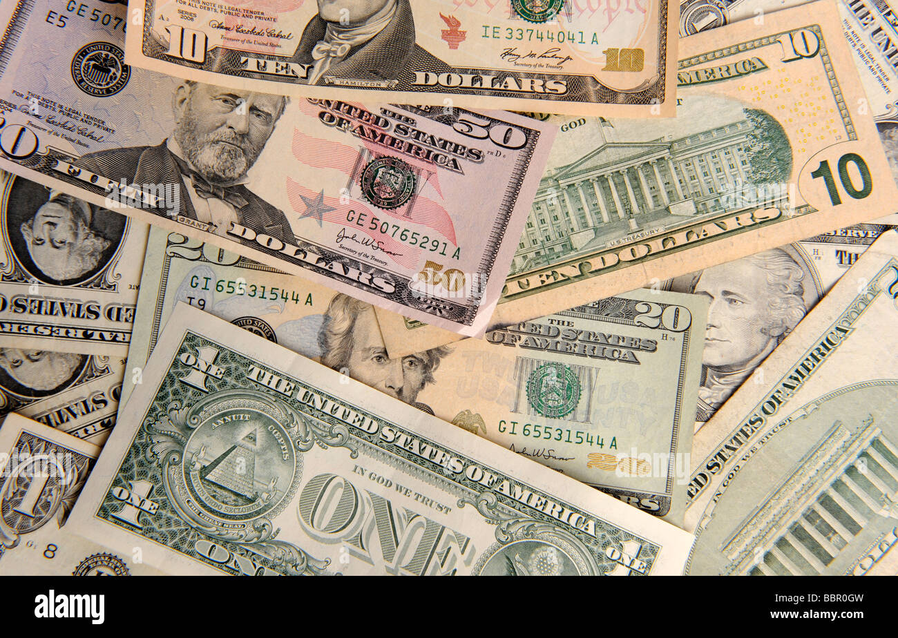 American money notes hi-res stock photography and images - Alamy