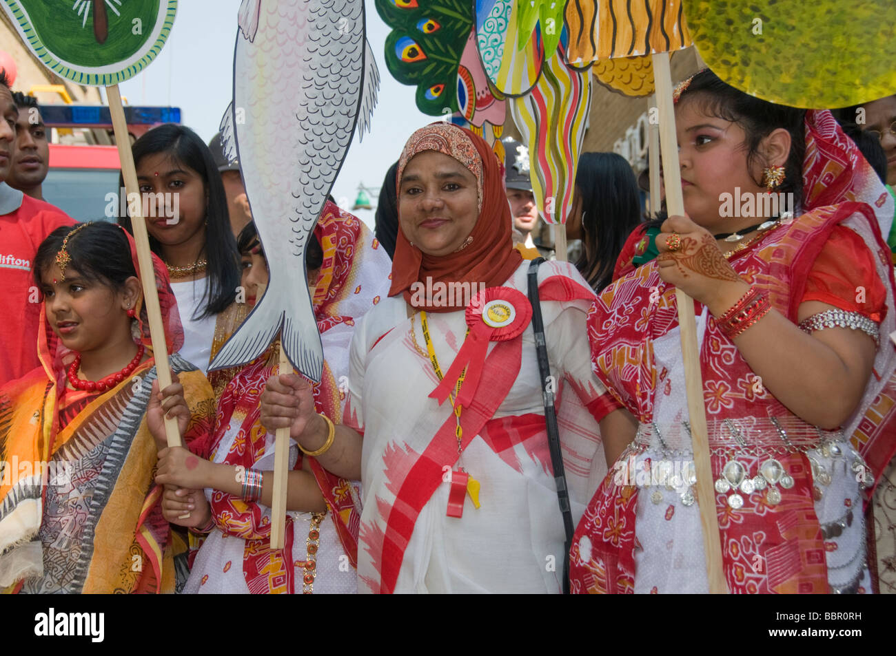 Baishakhi Mela Procession celebrating the Bangladesh New Year in London ...