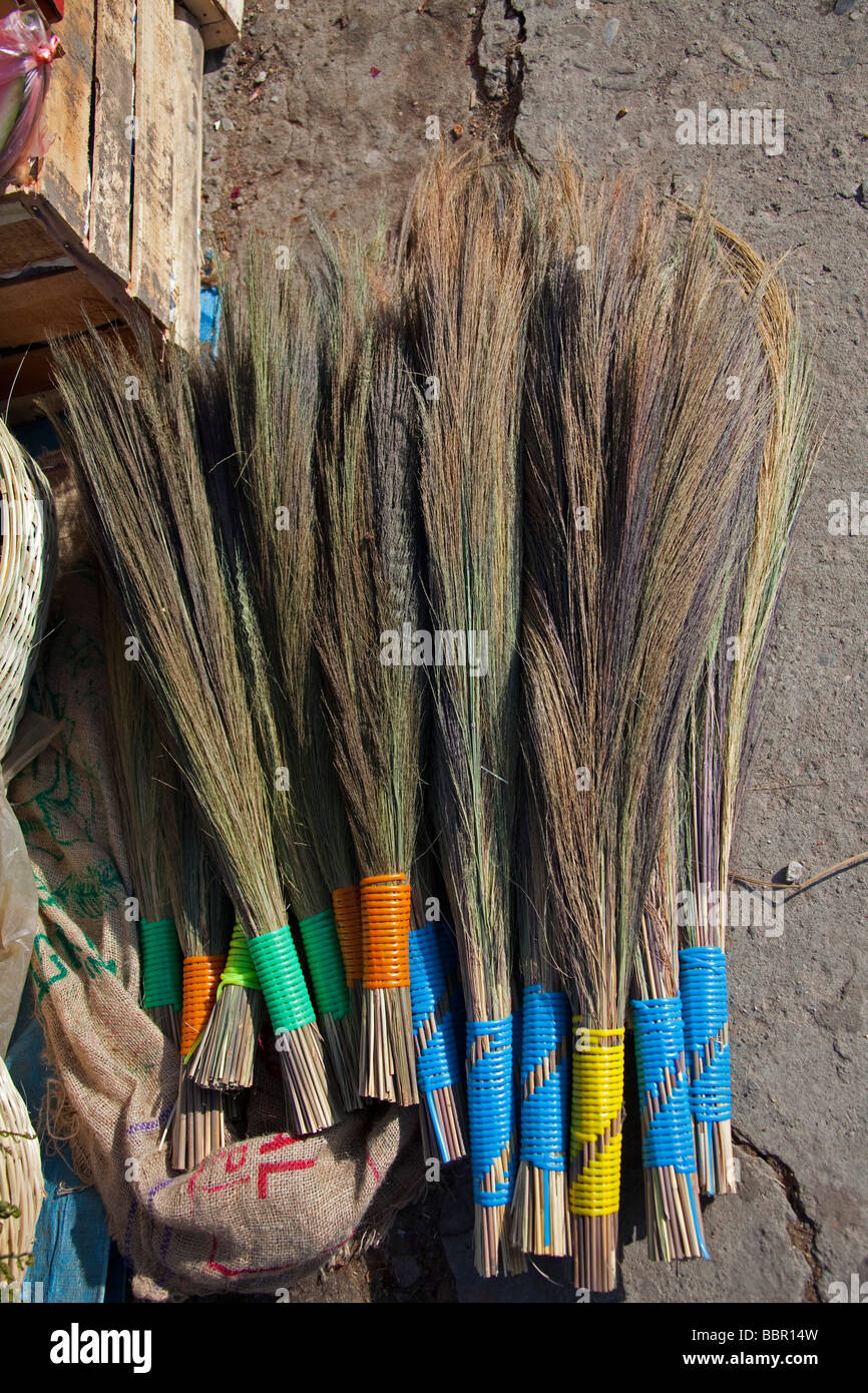 brooms brushes made of rice straw Paro vegetables and fruit market ...