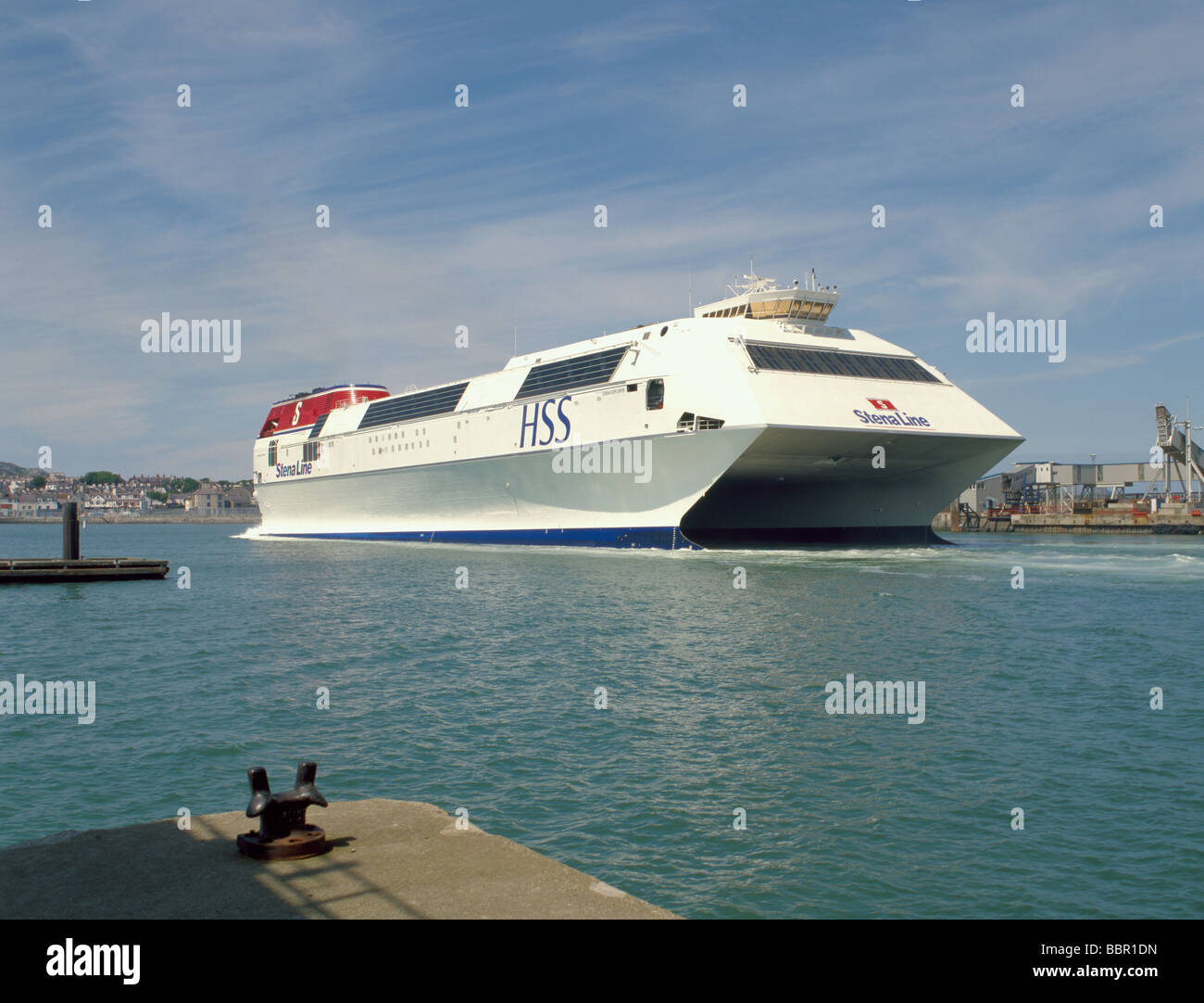 SeaCat "Stena Explorer" in harbour, Holyhead, Anglesey, North Wales, UK ...