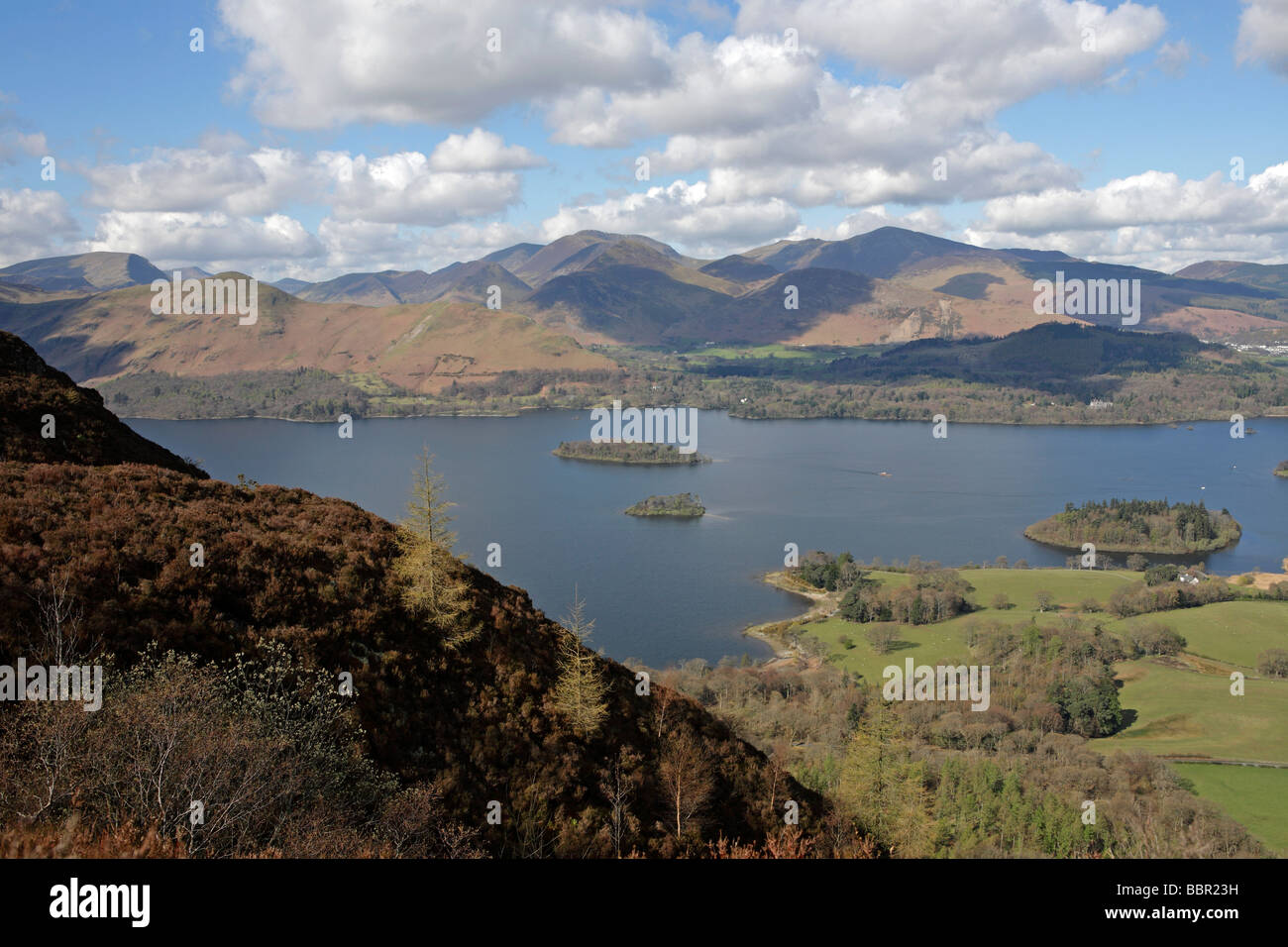 A view of Derwent water and mountains Stock Photo - Alamy