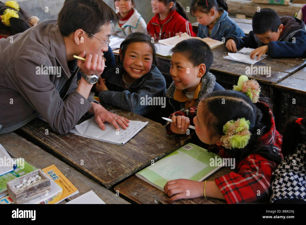 VOLUNTARY WORK, TEACHING MISSION IN THE SCHOOLS OF SICHUAN, CHINA Stock ...