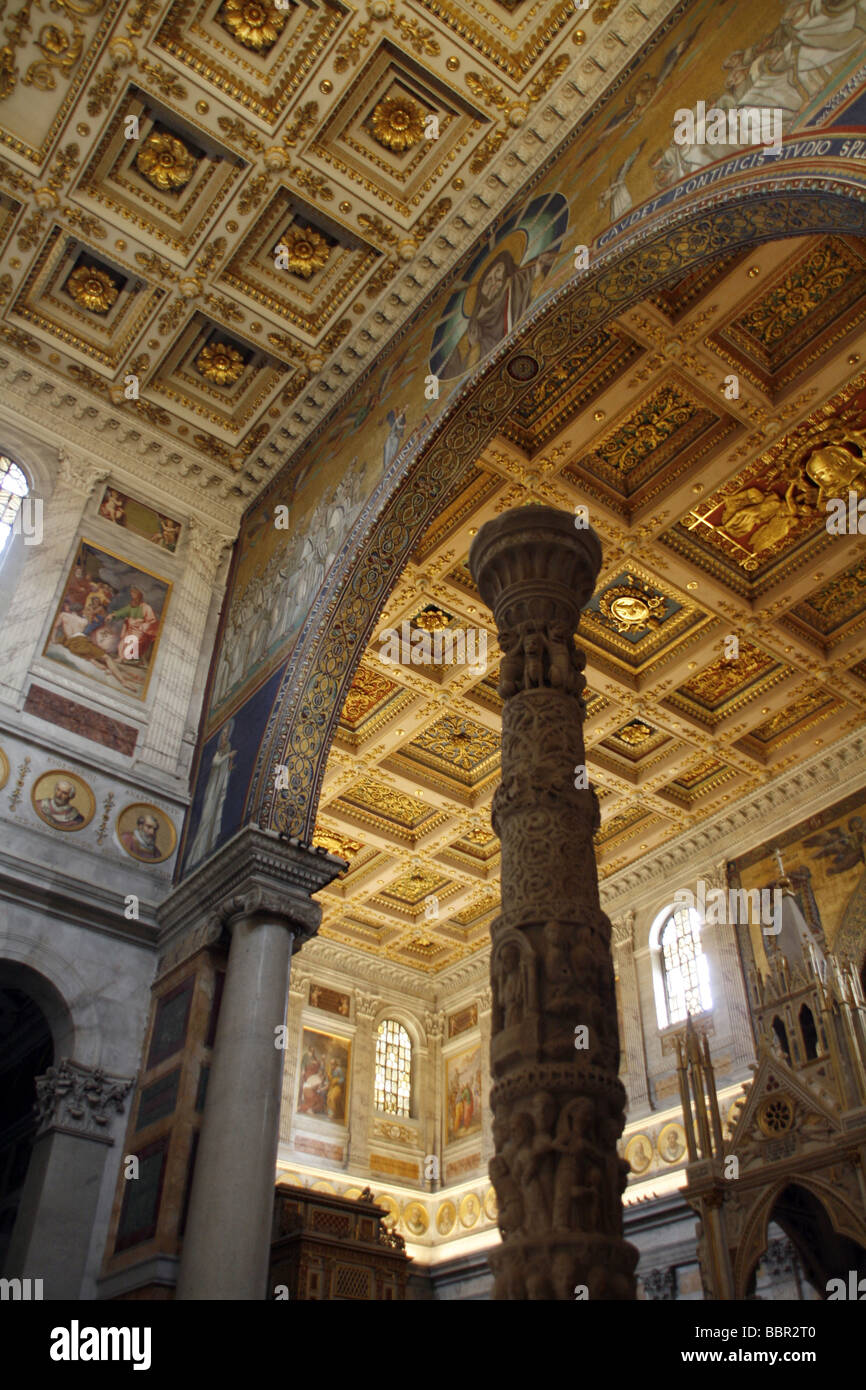 Gold ceiling in saint pauls basilica hi-res stock photography and ...