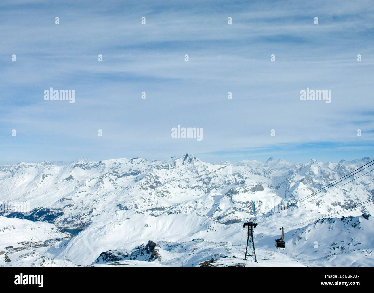 French Alps Winter Ski Resort Stock Photo - Alamy
