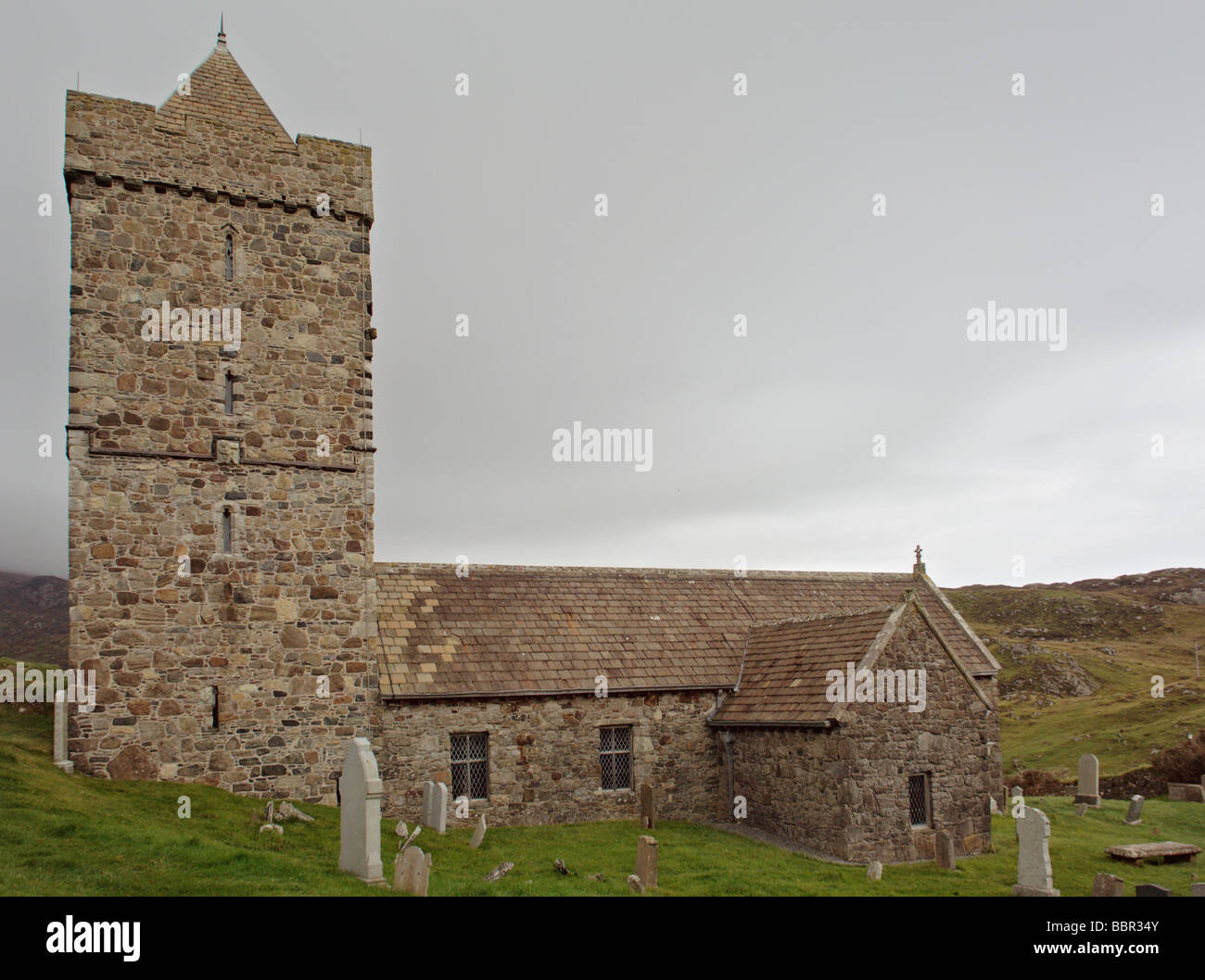 Exterior, St. Clements Church, Rodel, Isle of Harris, Scotland Stock ...