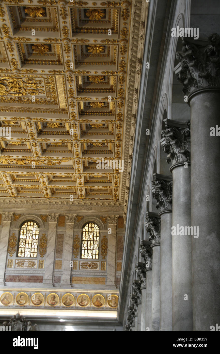 Gold ceiling in saint pauls basilica hi-res stock photography and ...