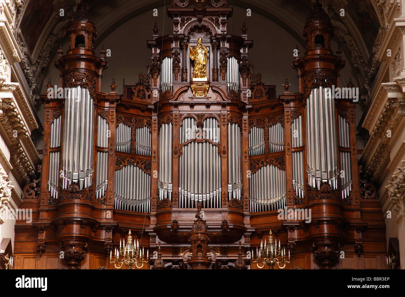 Germany Berlin Dom Cathedral interior organ Stock Photo - Alamy
