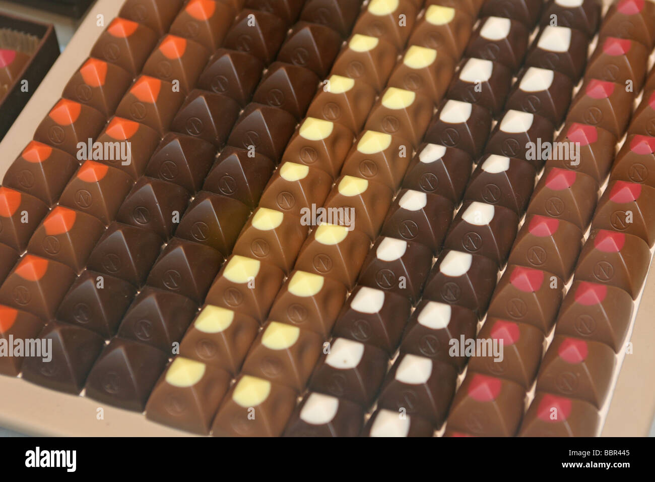 A selection of Belgian Chocolates Stock Photo - Alamy