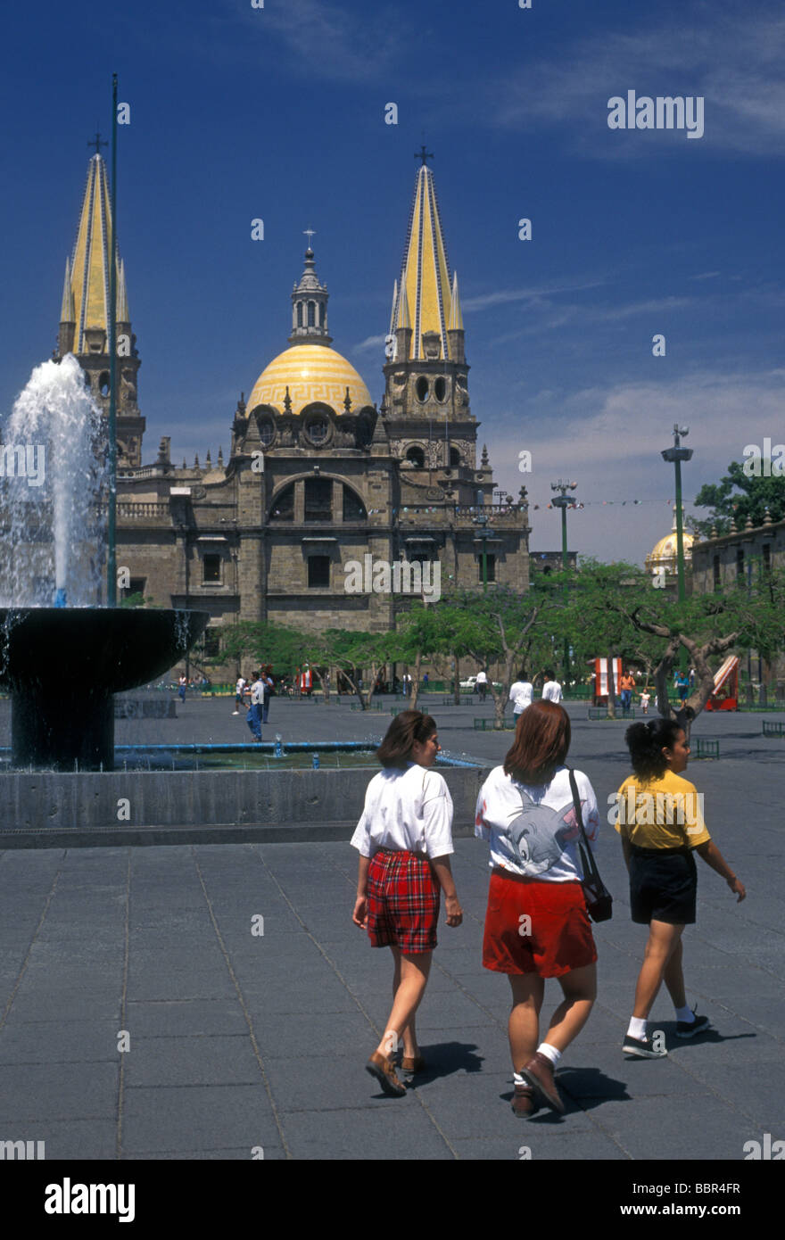 Mexican people, women, Metropolitan Cathedral, Plaza de la Liberacion ...