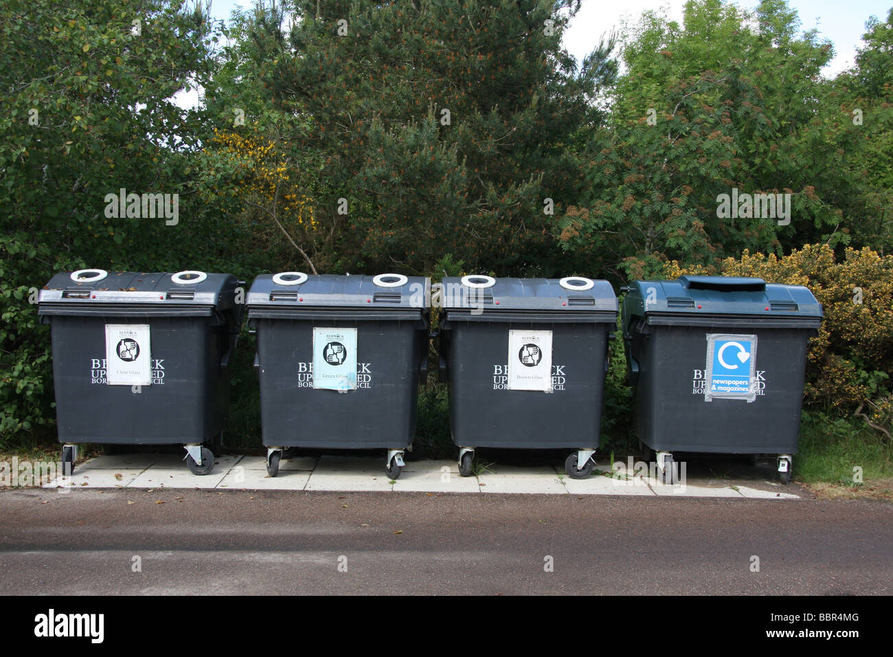 Recycling facilities at River Breamish Caravan Club site, Powburn ...