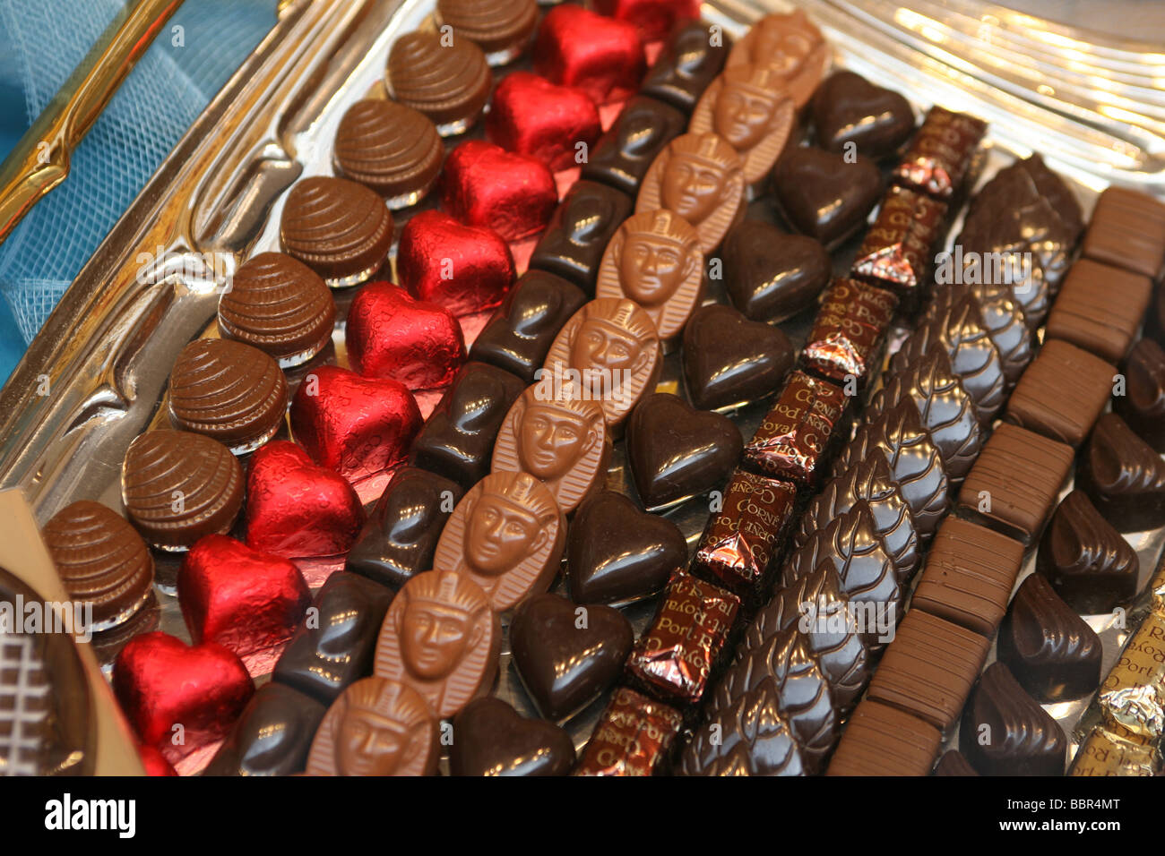 A selection of Belgian Chocolates Stock Photo - Alamy
