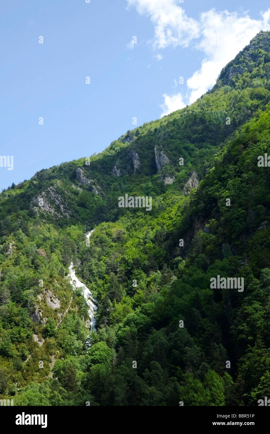 Waterfall in distance Stock Photo - Alamy