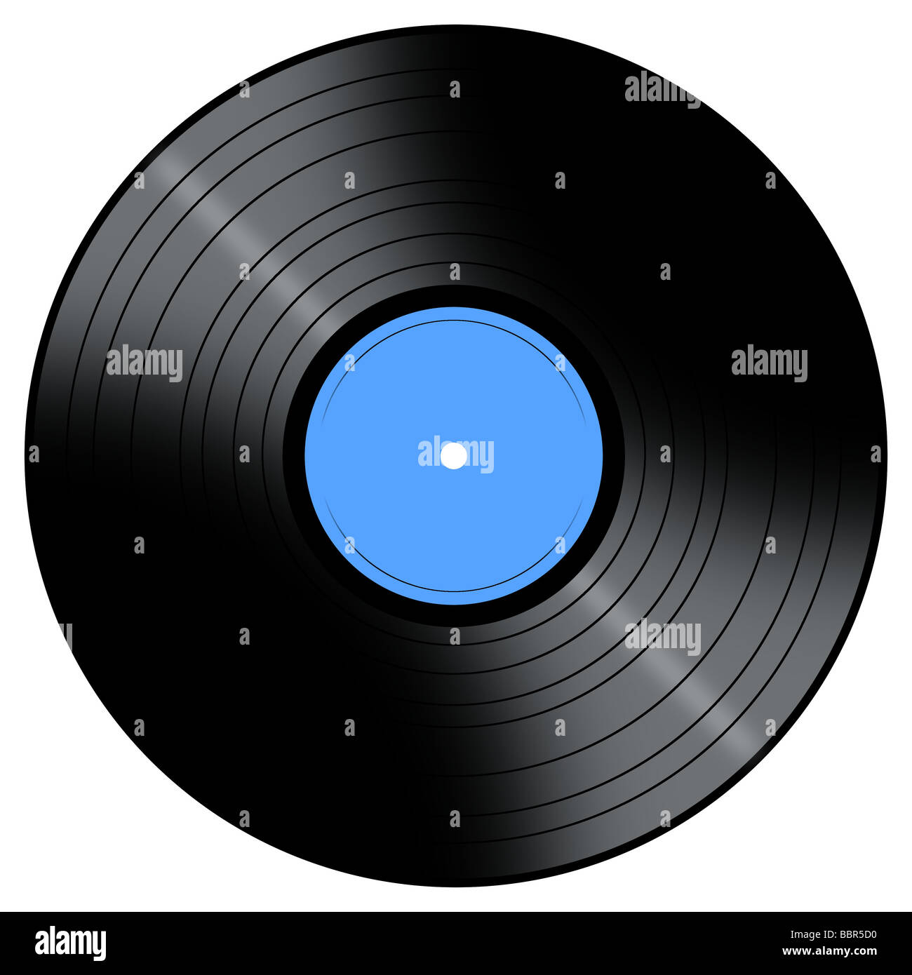 Vinyl Record Blue Stock Photo - Alamy