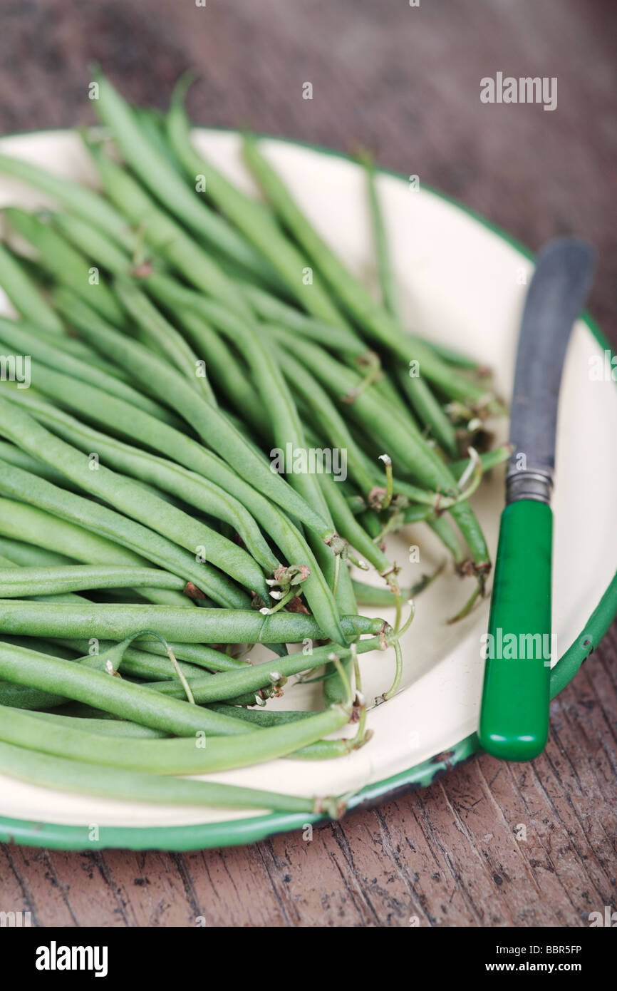 French beans plate hi-res stock photography and images - Alamy