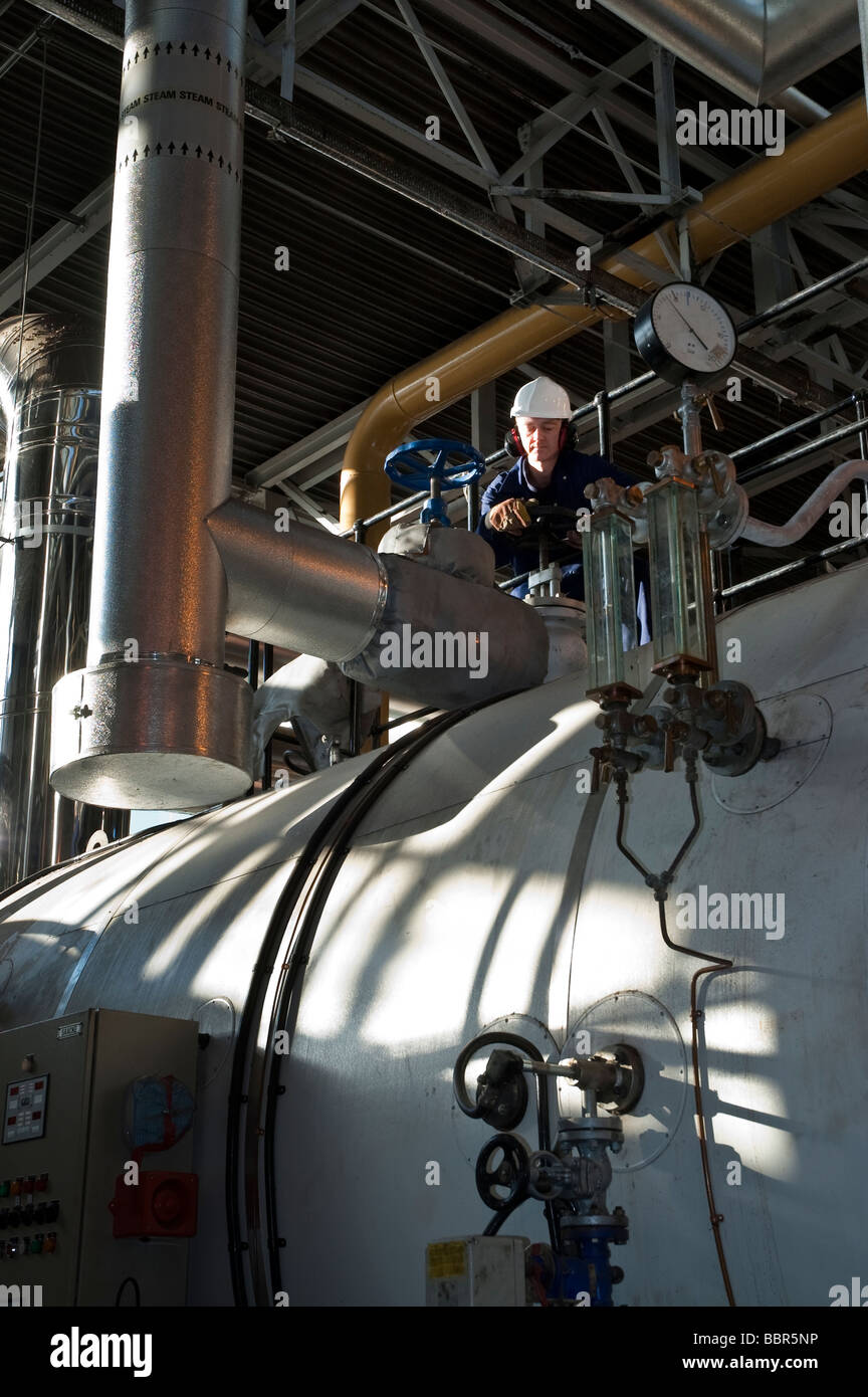 mechanical engineer on industrial boiled Stock Photo - Alamy
