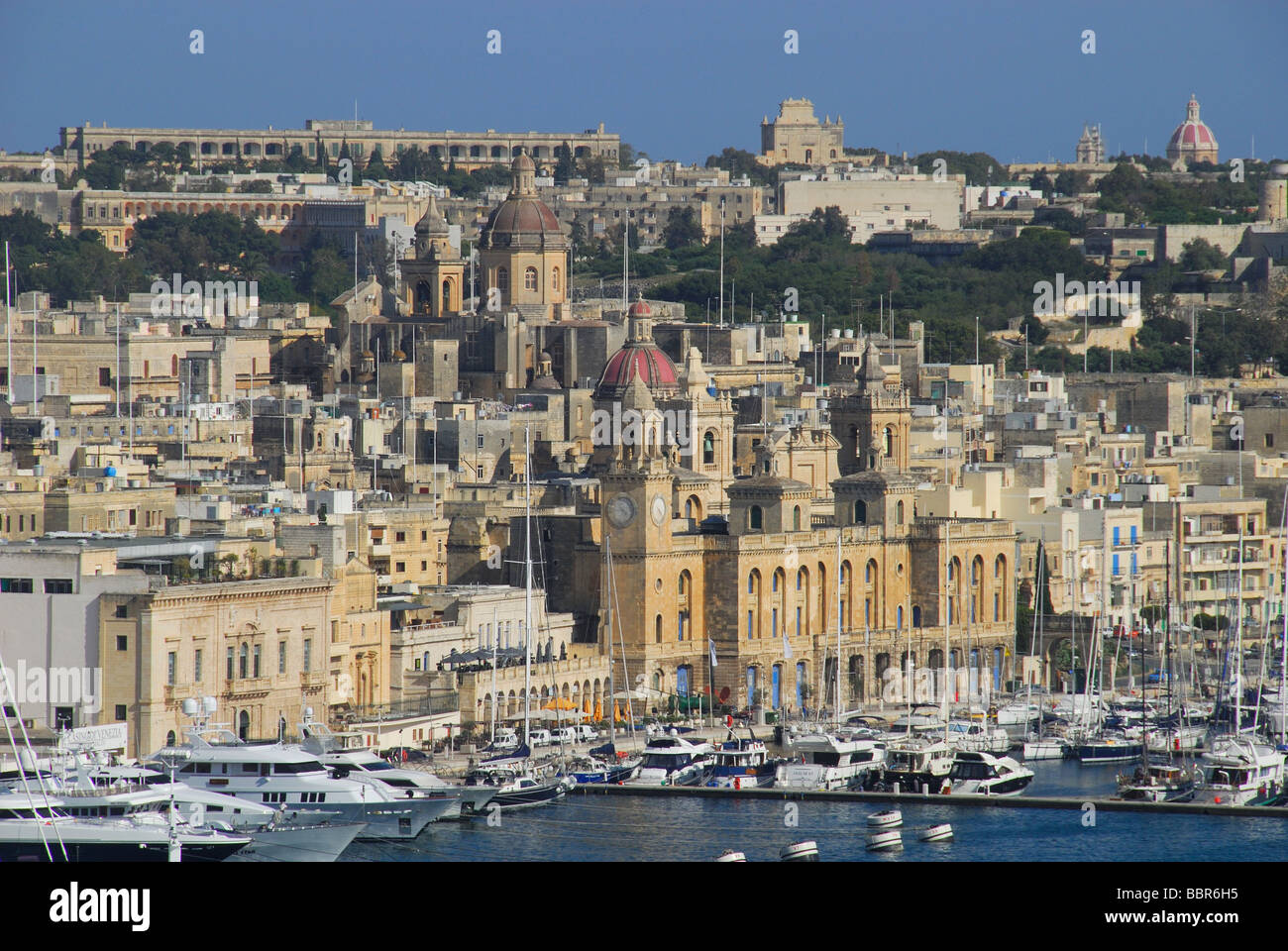 MALTA. A view of Vittoriosa (Birgu) and Cospicua (Bormla) across the ...