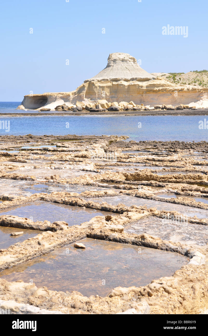 Gozo Salt Pans Stock Photo - Alamy