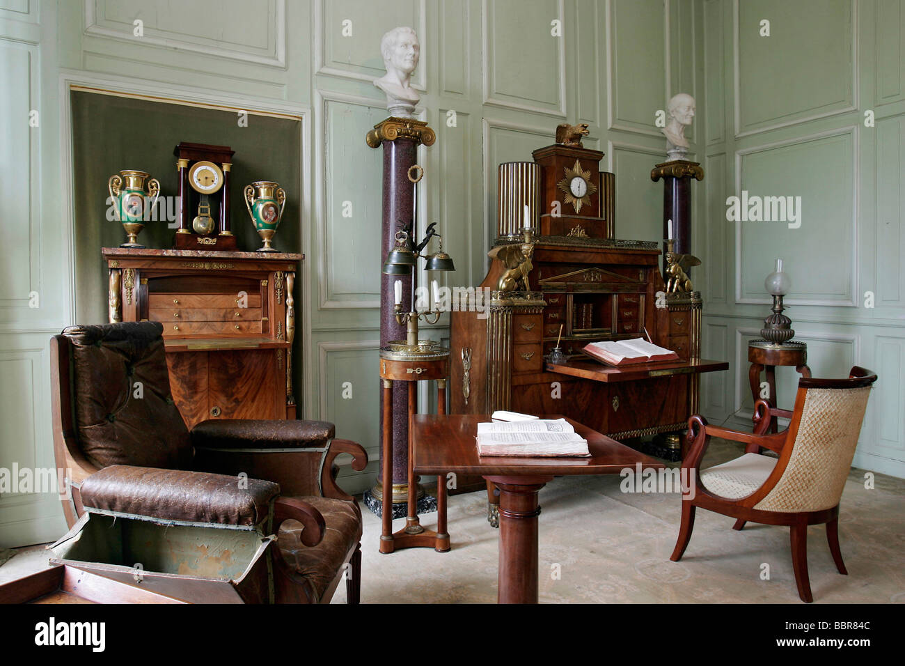 RECREATION OF TALLEYRAND'S STUDY, CHATEAU OF VALENCAY, INDRE (36 ...