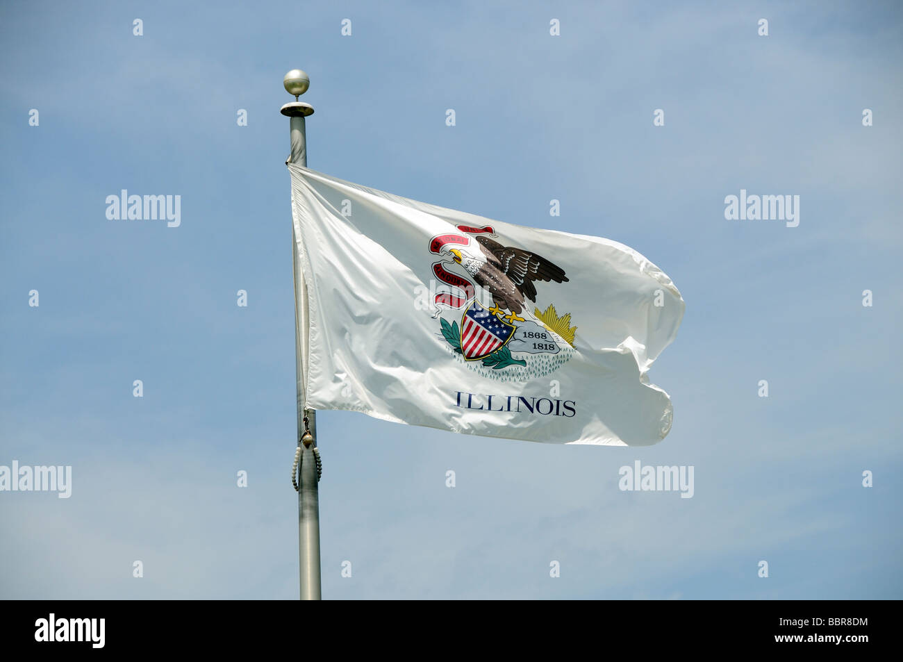 state national sovereigny union flag illinois usa Stock Photo - Alamy