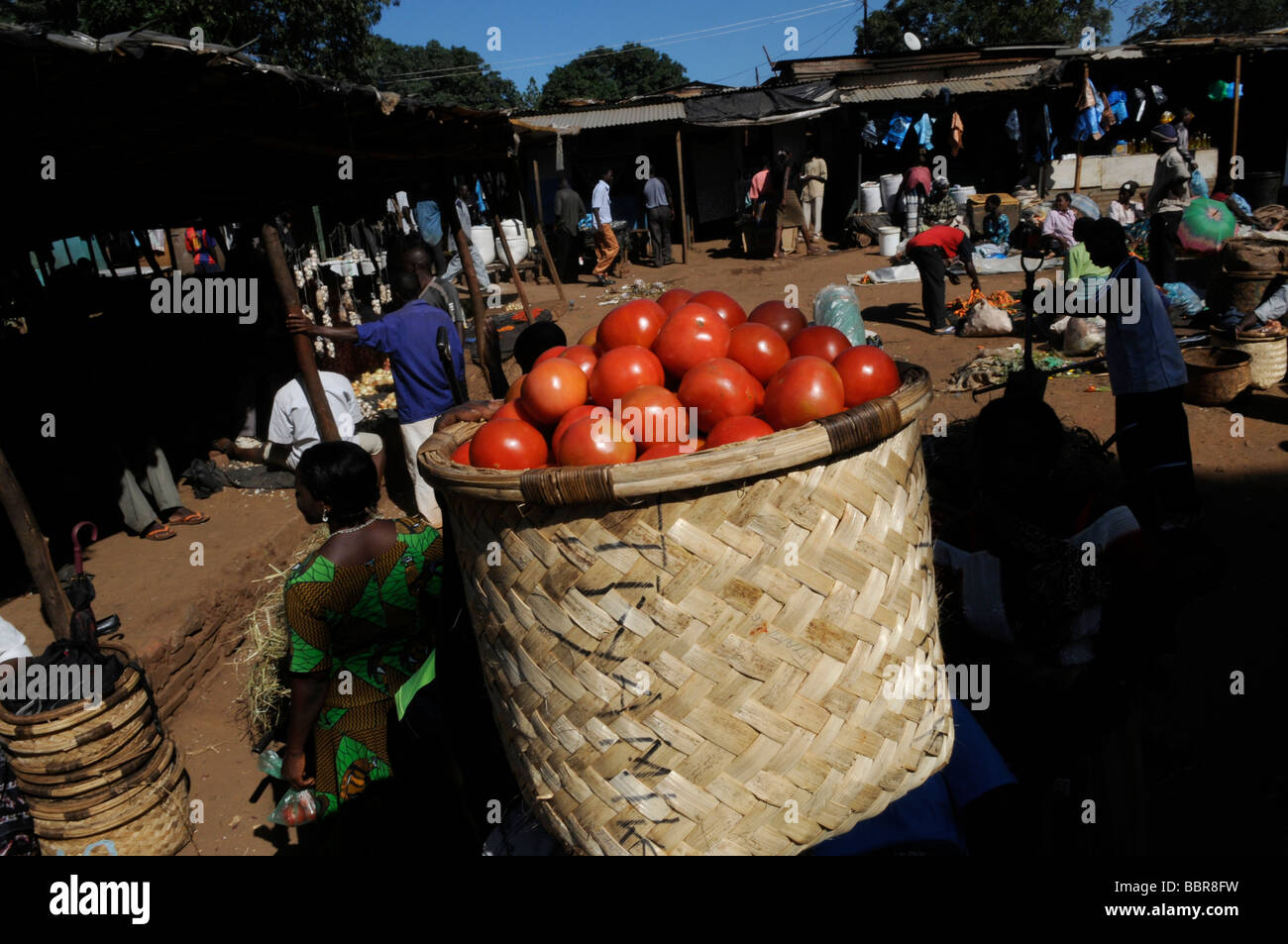 The vegetables market in Lilongwe capital of Malawi Africa Stock Photo ...