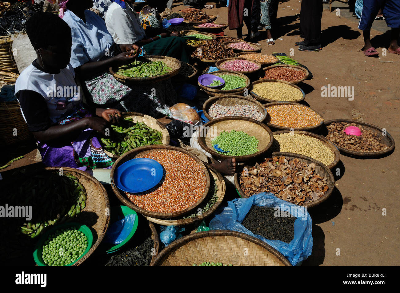 The vegetables market in Lilongwe capital of Malawi Africa Stock Photo ...