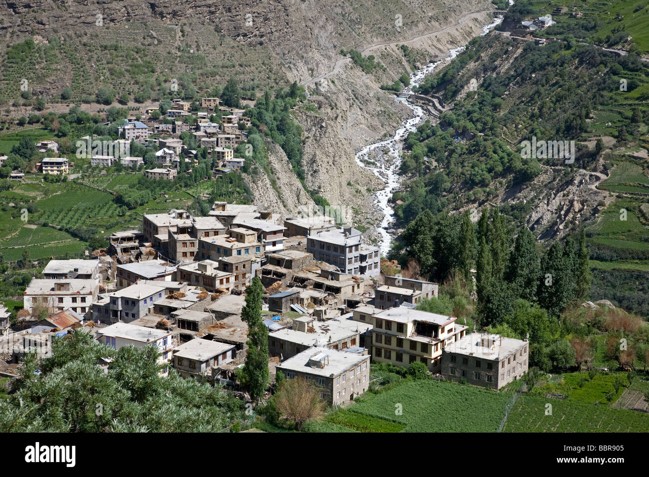 Khardang village. Keylong. Bhaga valley. Himachal Pradesh. India Stock ...