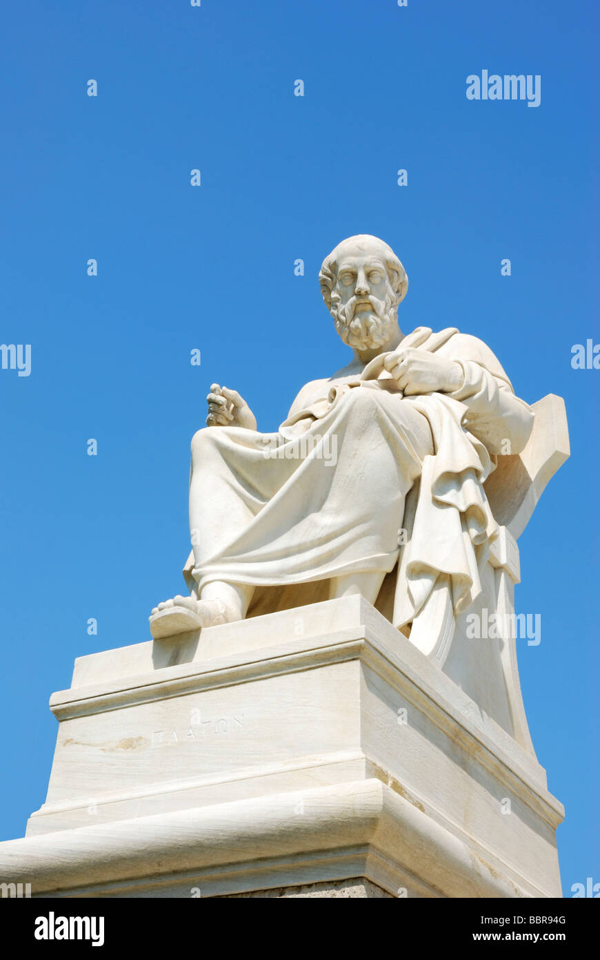 statue of platon greece Stock Photo - Alamy