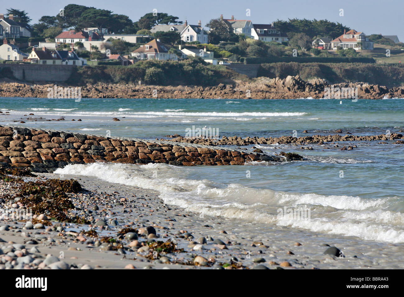 BEACH ON COCO BAY, GUERNSEY, ENGLAND Stock Photo - Alamy