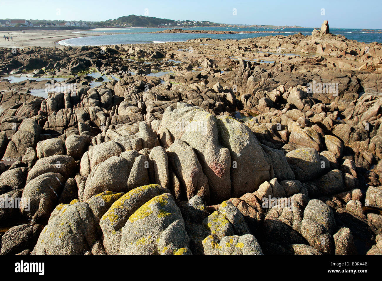 BEACH ON COCO BAY, GUERNSEY, ENGLAND Stock Photo - Alamy