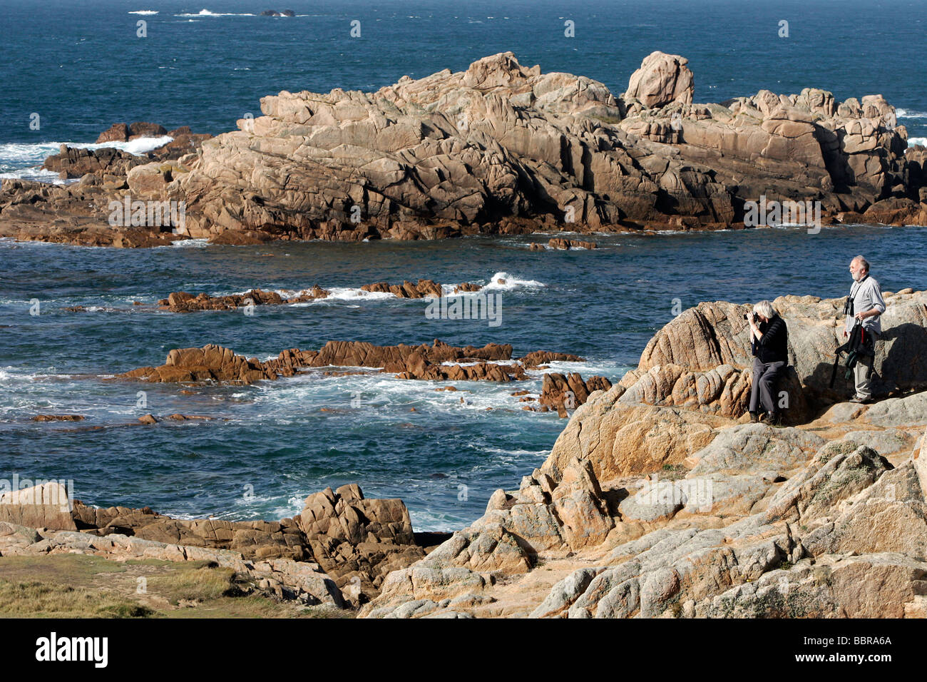 BEACH AND CLIFFS OF COCO BAY, GUERNSEY, ENGLAND Stock Photo - Alamy