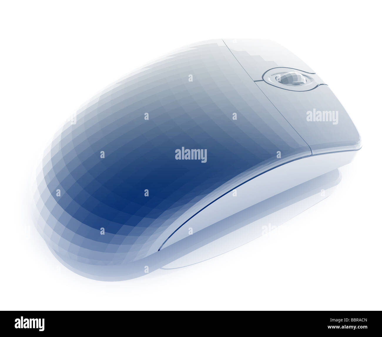 Computer mouse illustration glossy metal style isolated Stock Photo - Alamy