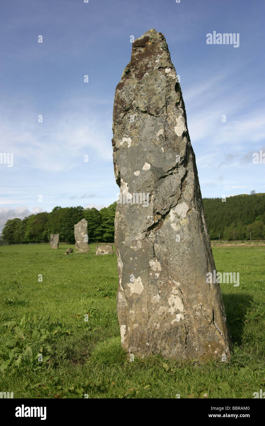 Nether Largie Standing Stones, Kilmartin, Scotland. Picturesque view of ...