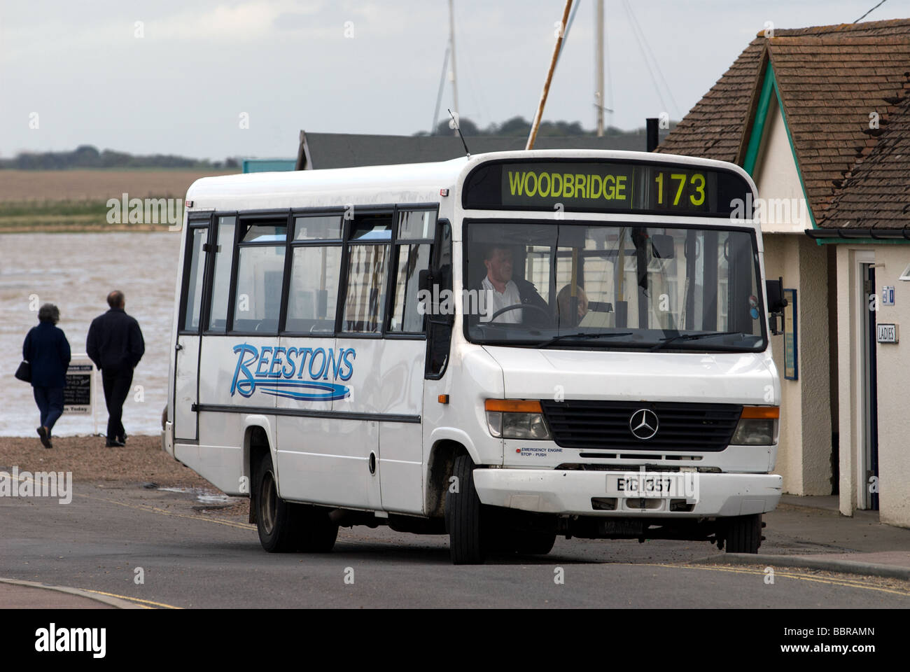 Local bus service, Felixstowe Ferry, Suffolk, UK Stock Photo - Alamy