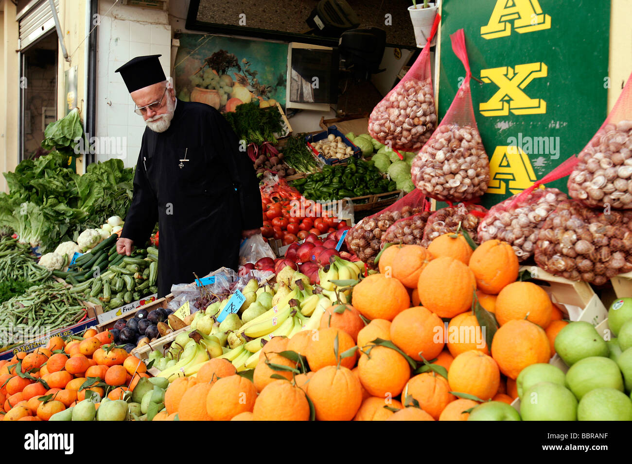 Fruit and vegetable stall crete greece hi-res stock photography and ...