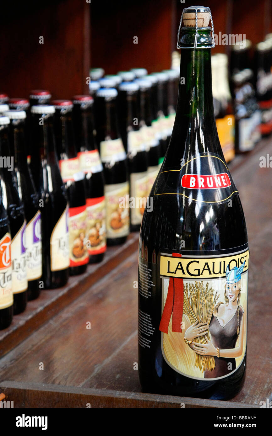 BOTTLES OF 'LA GAULOISE' BEER, MAITRE GEORGES BEER WAREHOUSE, LILLE ...