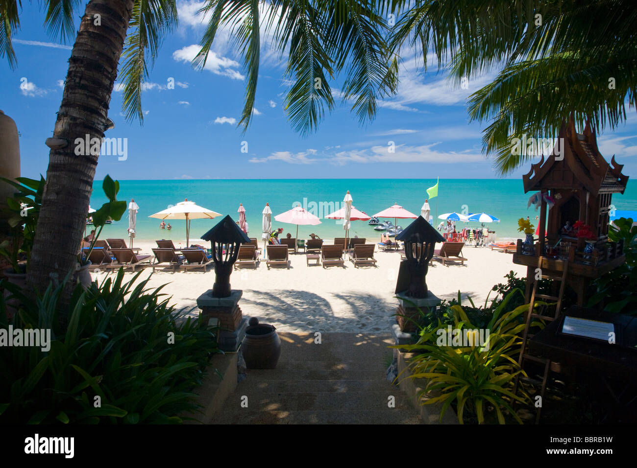 Beach Resort at Lamai Beach, Koh Samui, Thailand Stock Photo - Alamy