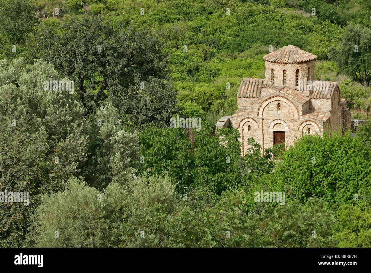 BYZANTINE CHAPEL, CHURCH OF PANAGIA DE LUMBINIES IN AN ORANGE GROVE ...