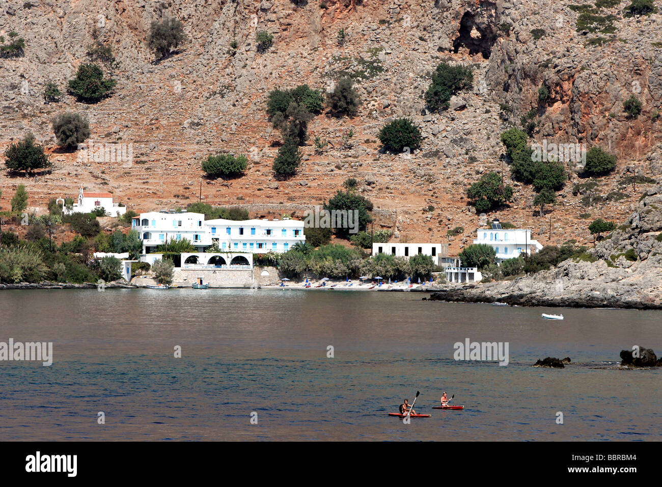 VILLAGE ON THE LIBYAN SEA, CRETE, GREECE Stock Photo - Alamy
