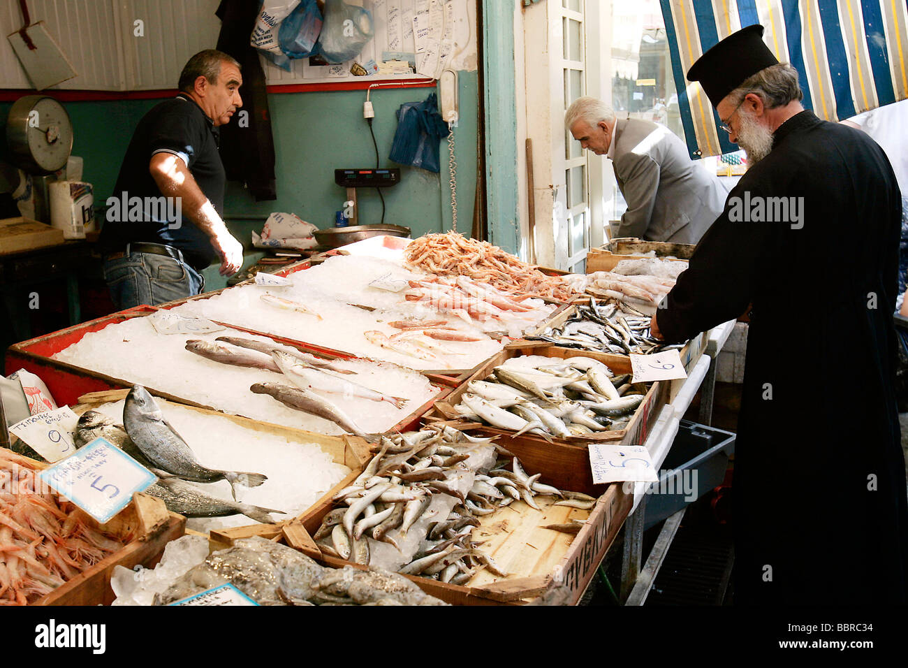 FISH MARKET, HERAKLION, CRETE, GREECE Stock Photo - Alamy