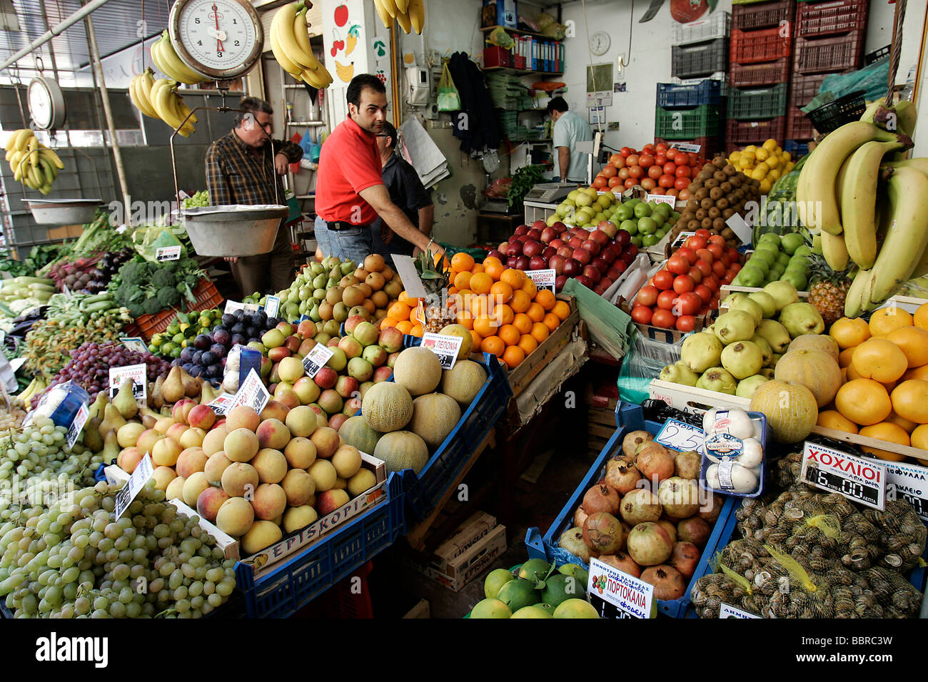Fruit and vegetable stall crete greece hi-res stock photography and ...