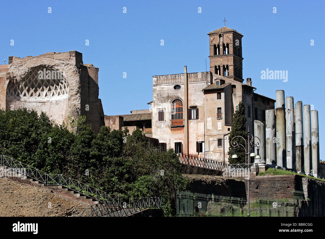 SANTA FRANCESCA ROMANA, ROMAN CAMPANILE, ROME, ITALY Stock Photo - Alamy