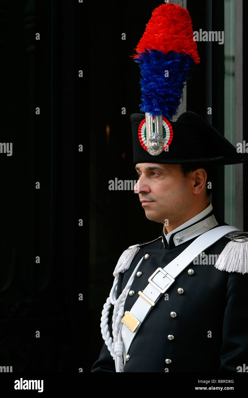 GUARD IN FRONT OF AN EMBASSY, ROME, ITALY Stock Photo - Alamy